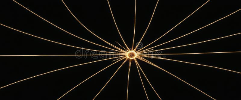 Radiating Light Pattern on Black Background Stock Illustration ...