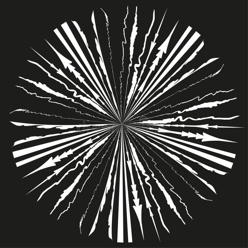 Radiating Light Rays. Circular Sun Shape. Abstract Vector Burst. Bright ...