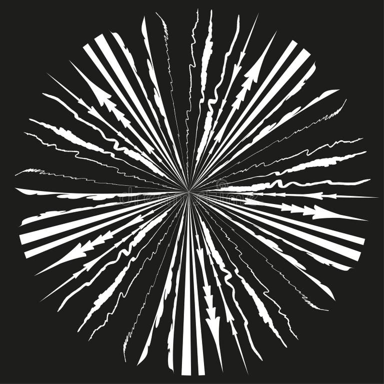 Radiating Light Rays. Circular Sun Shape. Abstract Vector Burst. Bright ...