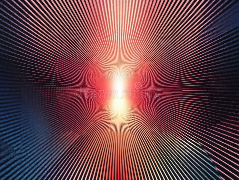 Radiating Lines Converging To a Bright Center Stock Illustration ...