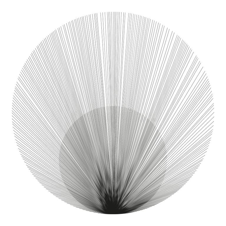 Radiating Lines Icon. Abstract Burst Shape. Converging Perspective ...