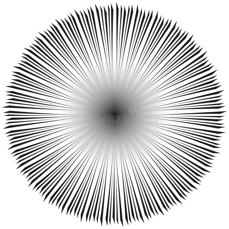 Radiating Lines. Sunburst Shape Vector. Geometric Radial Design ...