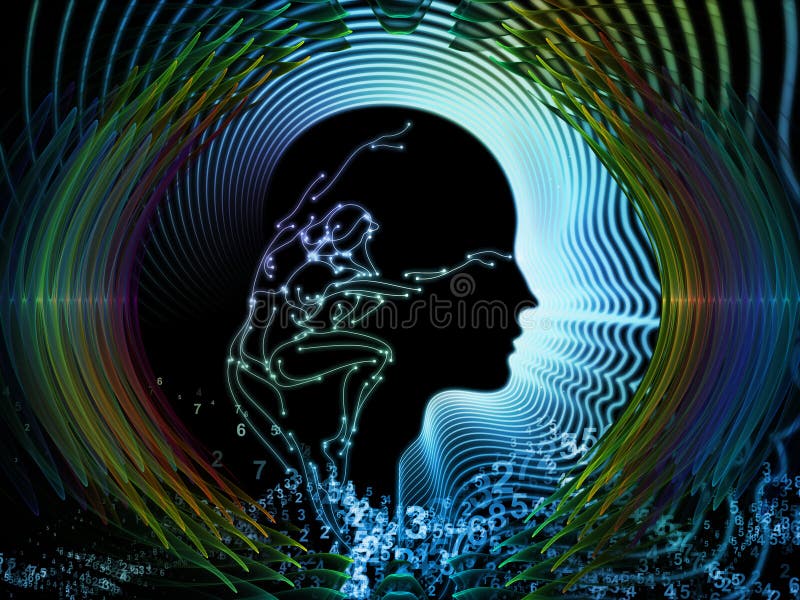 Radiating Mind stock illustration. Illustration of mind - 192964001