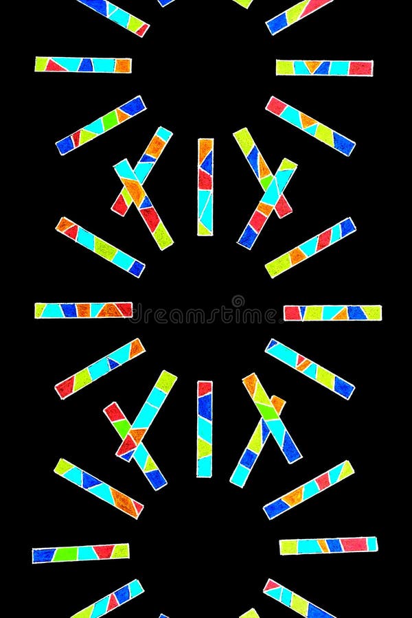 Colourful Hand Drawn Concentric Pattern. Stock Illustration ...