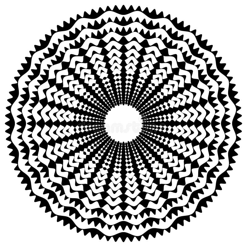 Radiating / Radial Abstract Circular Geometric Element. Abstract Stock ...