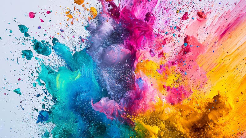 Radiating Spectrum: a Burst of Vibrant Colors. Generative AI Stock ...