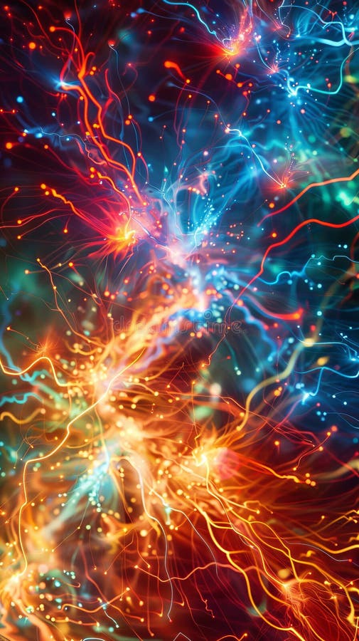 Atom radiating waves stock illustration. Illustration of nature - 180844645