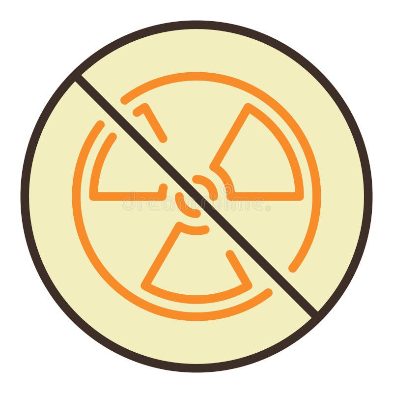 Radiation Ban Vector Nuclear Energy No Allowed Colored Icon or Symbol ...
