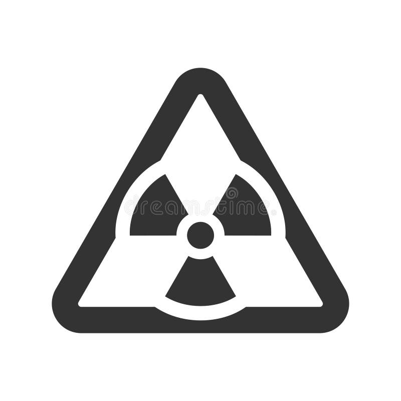 Radiation caution Icon stock illustration. Illustration of dangerous ...