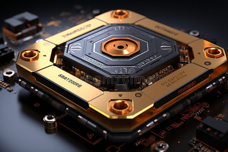 Radiation Chip stock illustration. Illustration of generative - 303017345