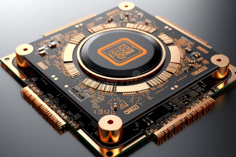 Radiation Chip stock illustration. Illustration of semiconductor ...
