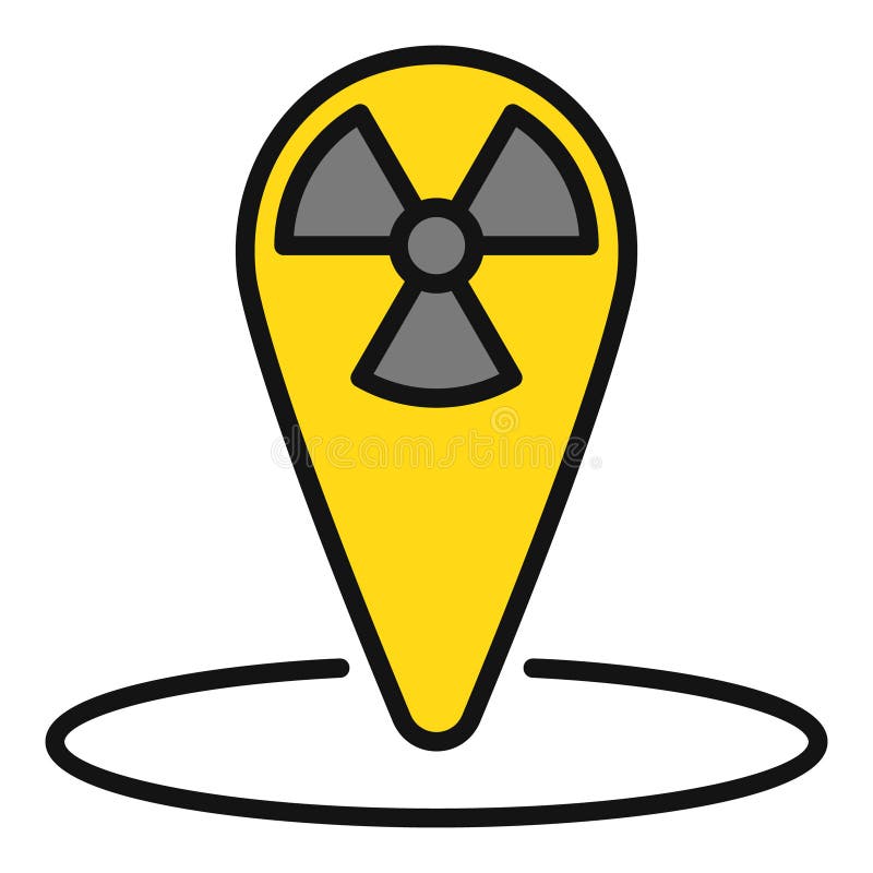 Radiation Geo Tag Vector Danger Zone Navigation Colored Icon or Design ...