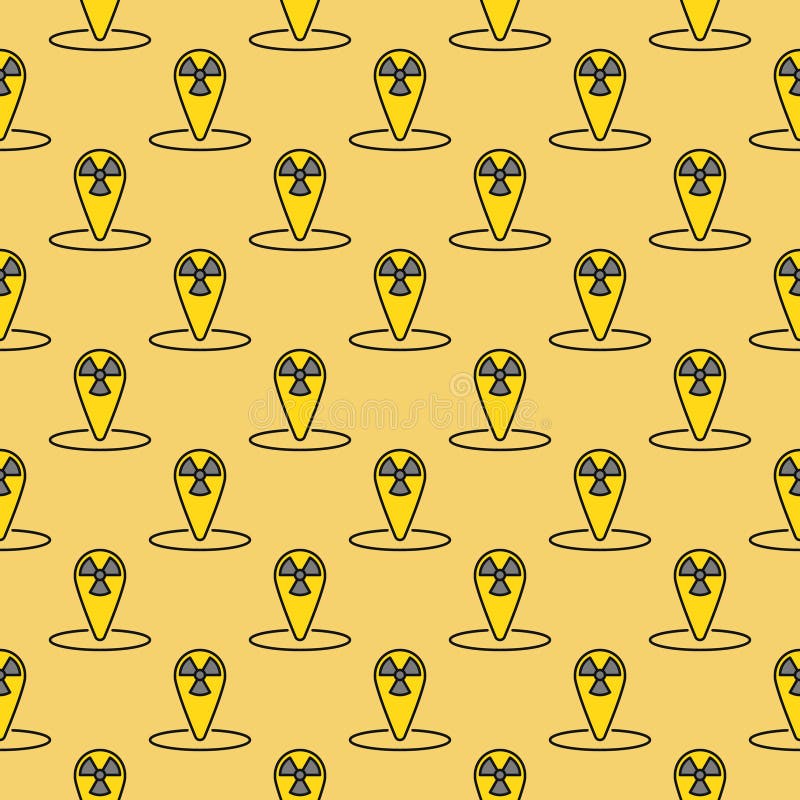 Radiation Geo Tag Vector Danger Zone Navigation Colored Seamless ...