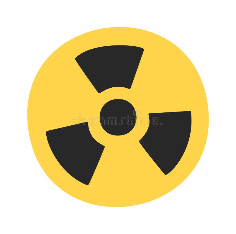 Radiation Hazard Danger Round Sign Stock Illustration - Illustration of ...