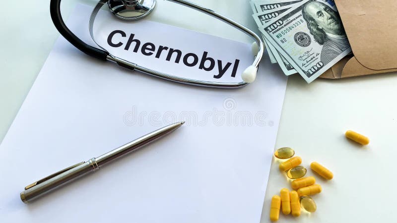 Radiation Hazard. Documents of Chernobyl on a Black Table Stock Footage ...