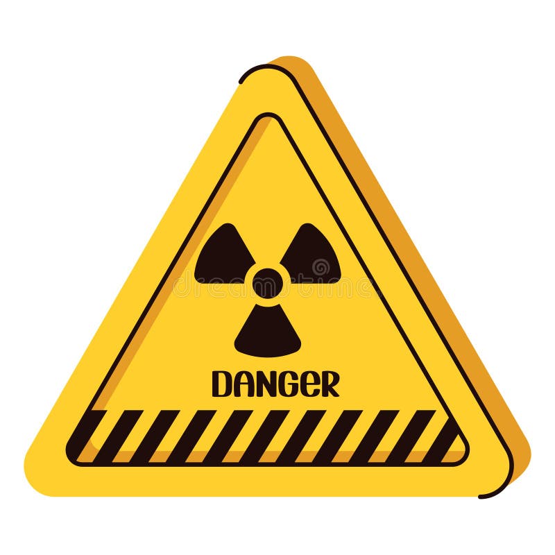 Radiation Hazard Icon. Radiation Warning Symbol Isolated on White ...