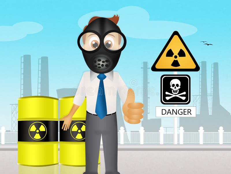 Radiation hazard stock illustration. Illustration of dangerous - 55346256