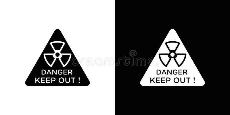 Radiation Hazard Keep Out Icon Linear Logo Isolated Stock Illustration ...