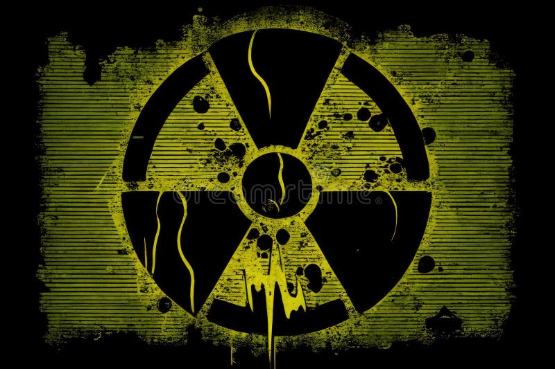 Radiation hazard sign stock illustration. Illustration of fission ...