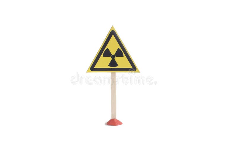 The Radiation Hazard Warning Sign is a Yellow Triangle on a Stick on a ...