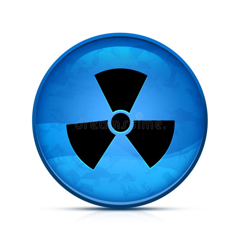 Radiation Icon on Classy Splash Blue Round Button Illustration Stock ...
