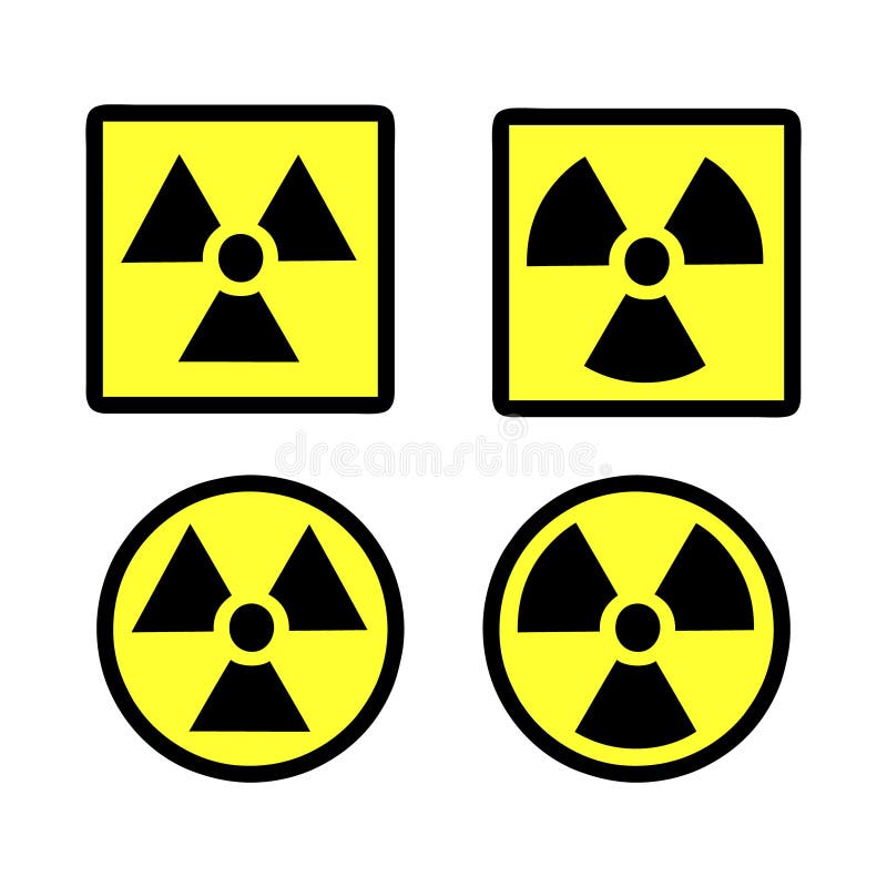 Radiation icon set stock vector. Illustration of chernobyl - 92085705