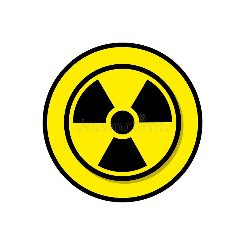 Radiation Icon Symbol Isolated on White Background Stock Illustration ...
