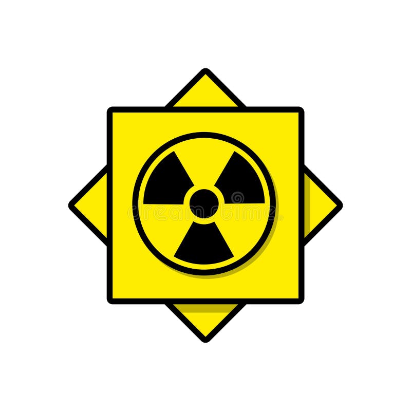 Radiation Icon Symbol Isolated on White Background Stock Vector ...