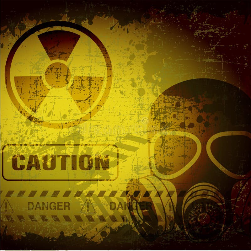 Radiation Infection Sign in Grunge Style Vector Illustration Stock ...