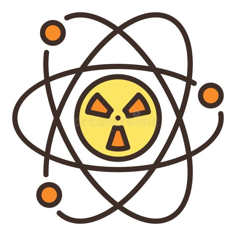 Radiation Inside Atom Vector Colored Icon or Design Element Stock ...