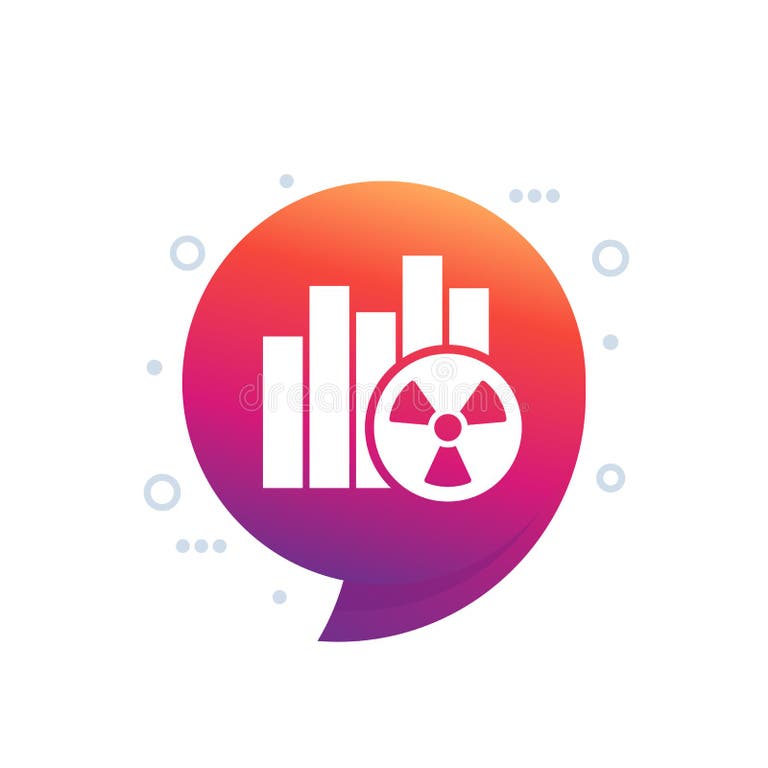 Radiation Level Icon with a Graph, Vector Stock Vector - Illustration ...