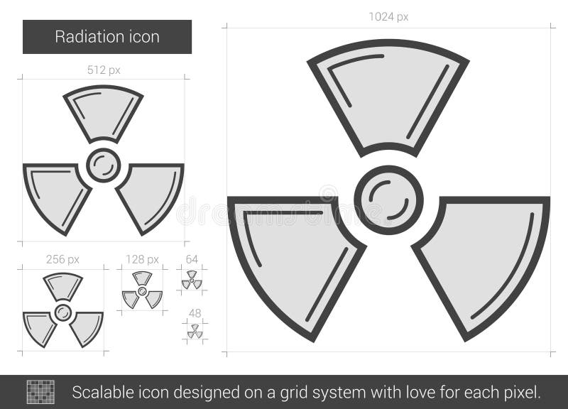 Radiation line icon. stock vector. Illustration of flat - 83305901