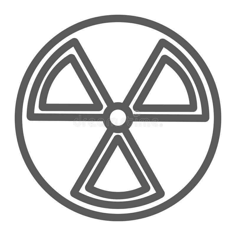 No Radiation Line Icon, Safety Engineering Concept, Prohibition of ...