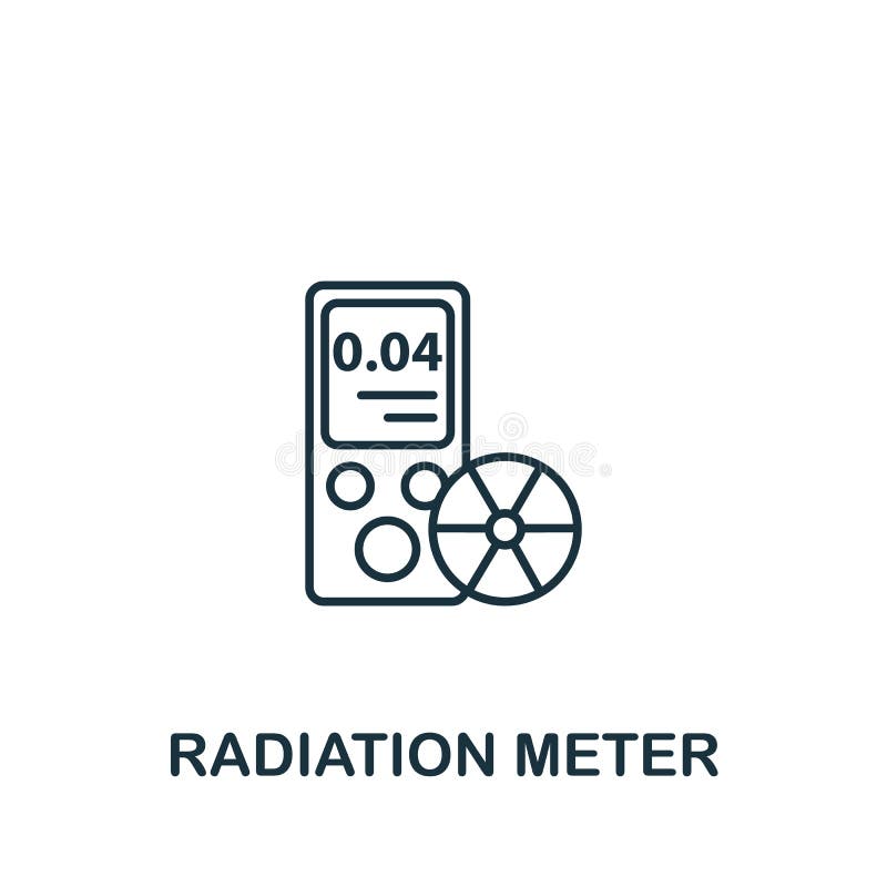Radiation Meter Icon. Line Simple Measuring Icon for Templates, Web ...