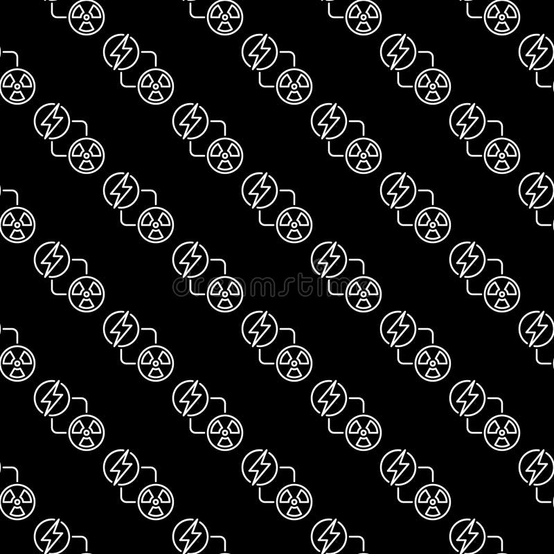 Radiation and Nuclear Energy Vector Thin Line Seamless Pattern Stock ...