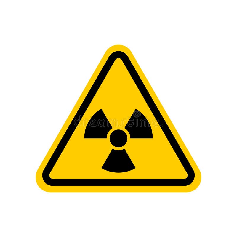 Radiation - Nuclear Warning Sign Icon Vector Design Template in White ...