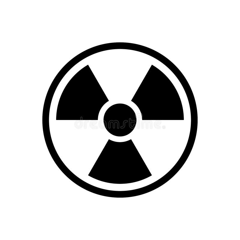 Radiation - Nuclear Warning Sign Icon Vector Design Template in White ...