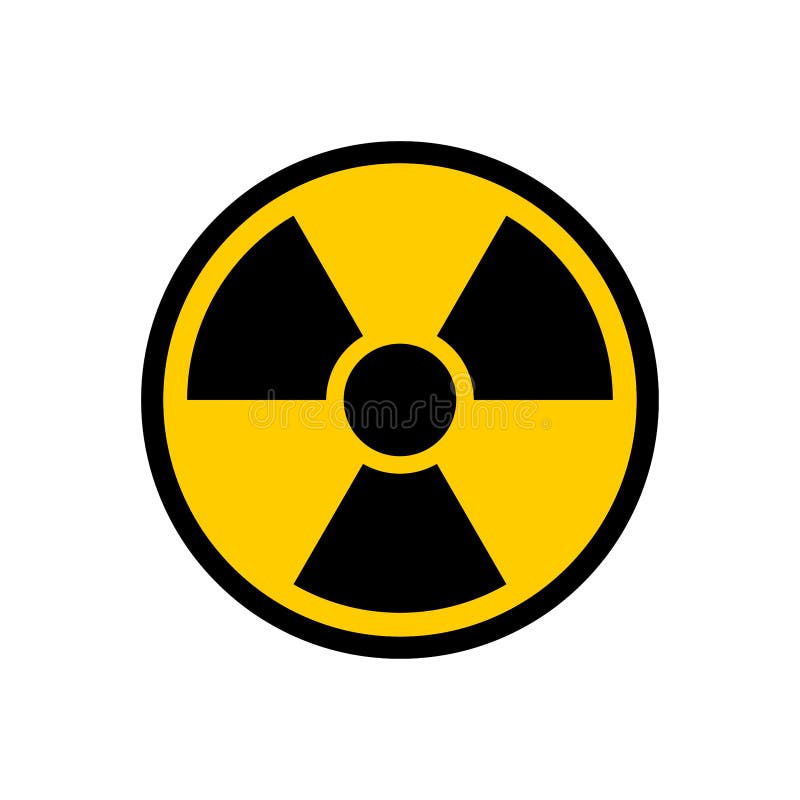 Radiation - Nuclear Warning Sign Icon Vector Design Template in White ...