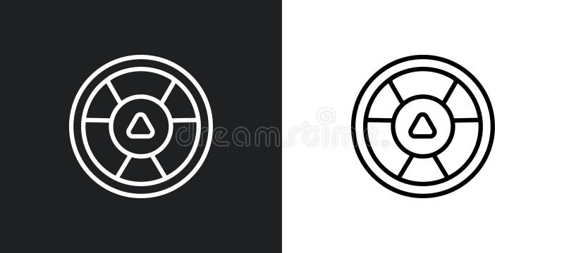 Radiation Outline Icon in White and Black Colors. Radiation Flat Vector ...