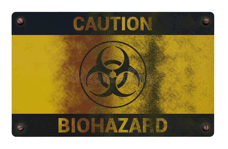 Radiation rusted sign stock illustration. Illustration of caution ...