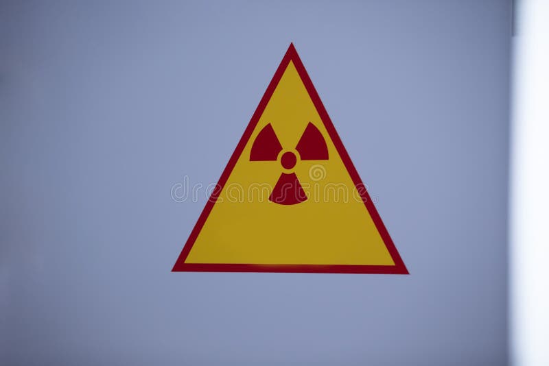 Radiation Sign on the Doors in the Hospital Stock Image - Image of ...