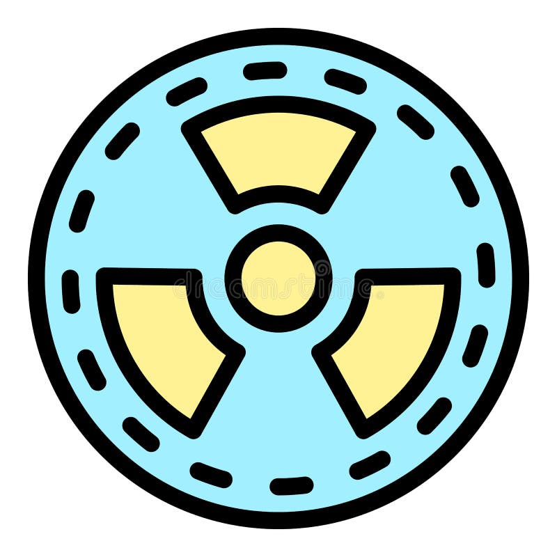 Radiation Sign Icon Color Outline Vector Stock Vector - Illustration of ...