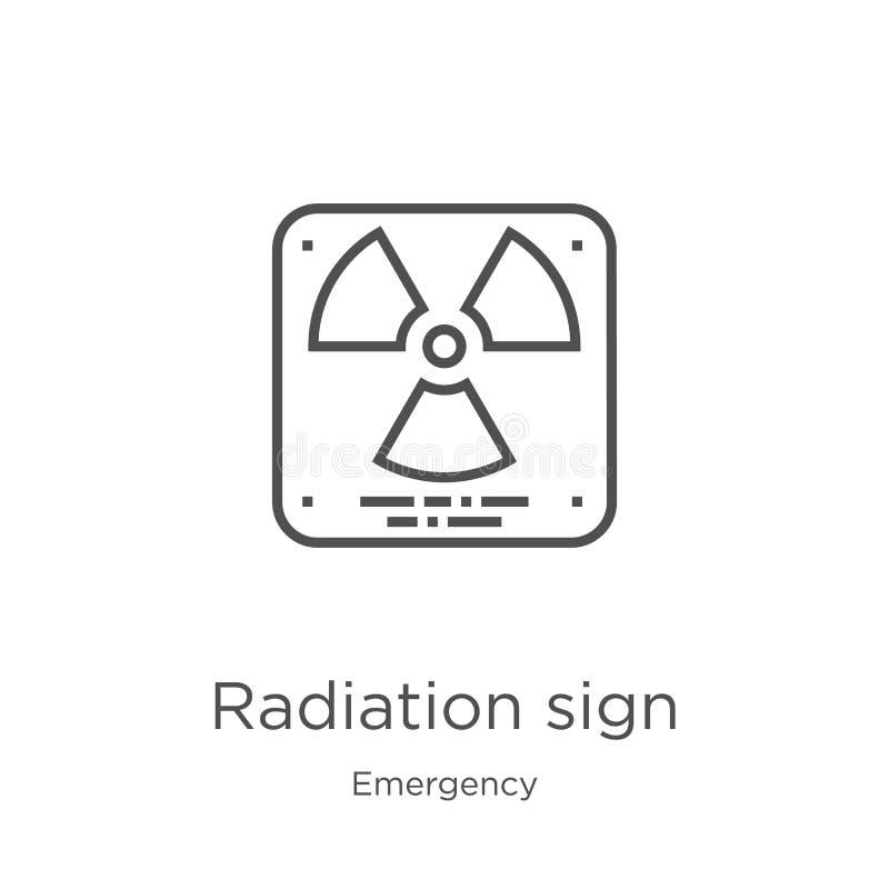 Radiation Sign Icon Vector from Emergency Collection. Thin Line ...