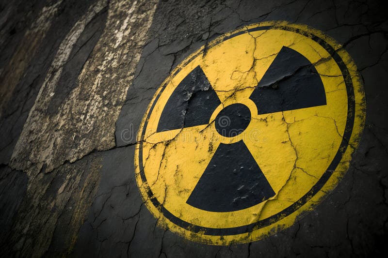 Radiation Symbol on Grunge Background Stock Illustration - Illustration ...