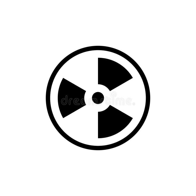 RADIATION SYMBOL Icon in Vector. Logotype Stock Vector - Illustration ...