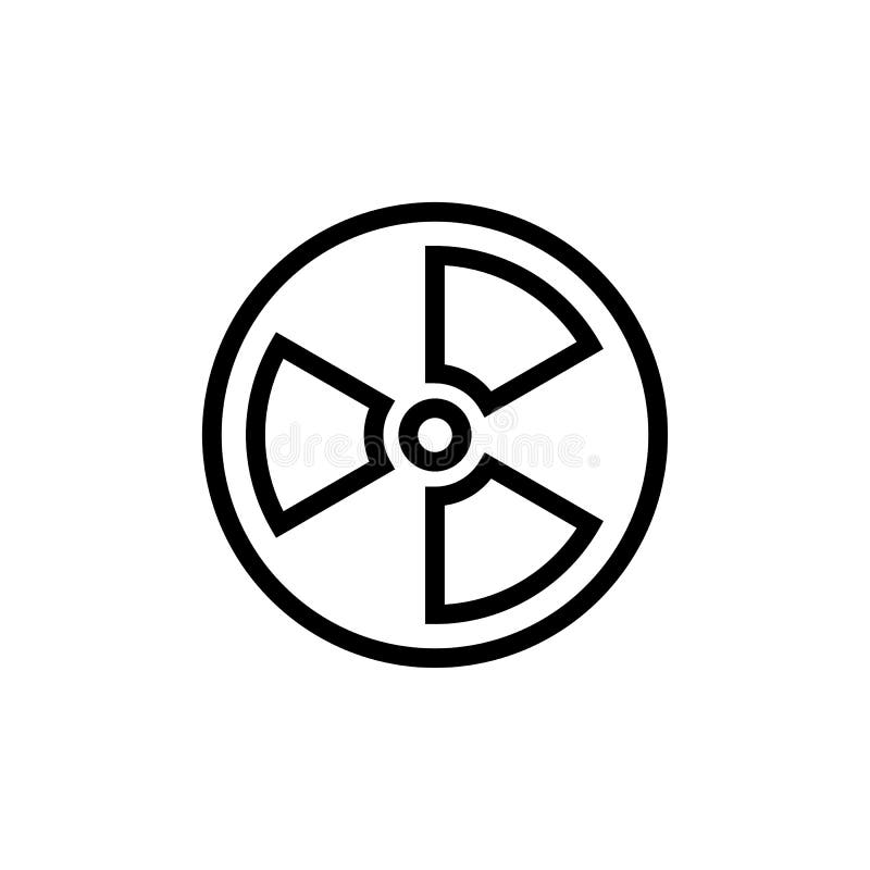 RADIATION SYMBOL Icon in Vector. Logotype Stock Vector - Illustration ...