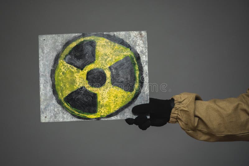Radiation sign stock photo. Image of sign, post, rusty - 177147362