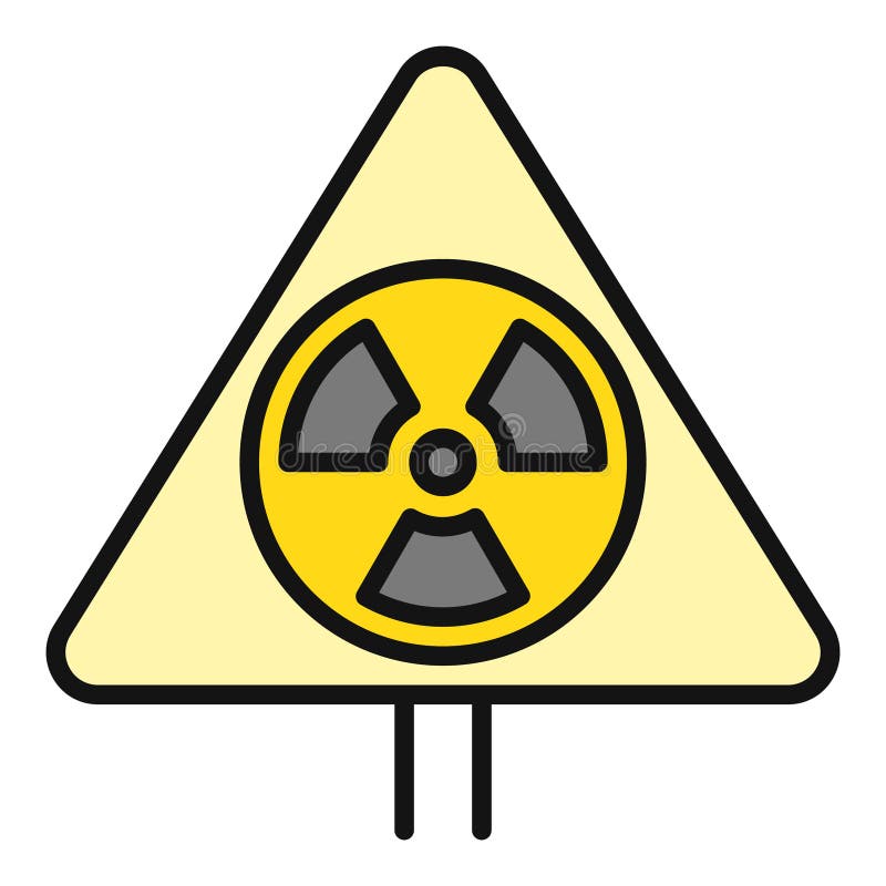 Radiation Symbol Triangle Sign Vector Pollution Colored Icon or Design ...