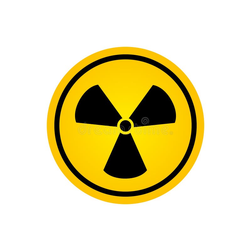 Radiation Symbol Vector Icon Isolated on White Stock Vector ...