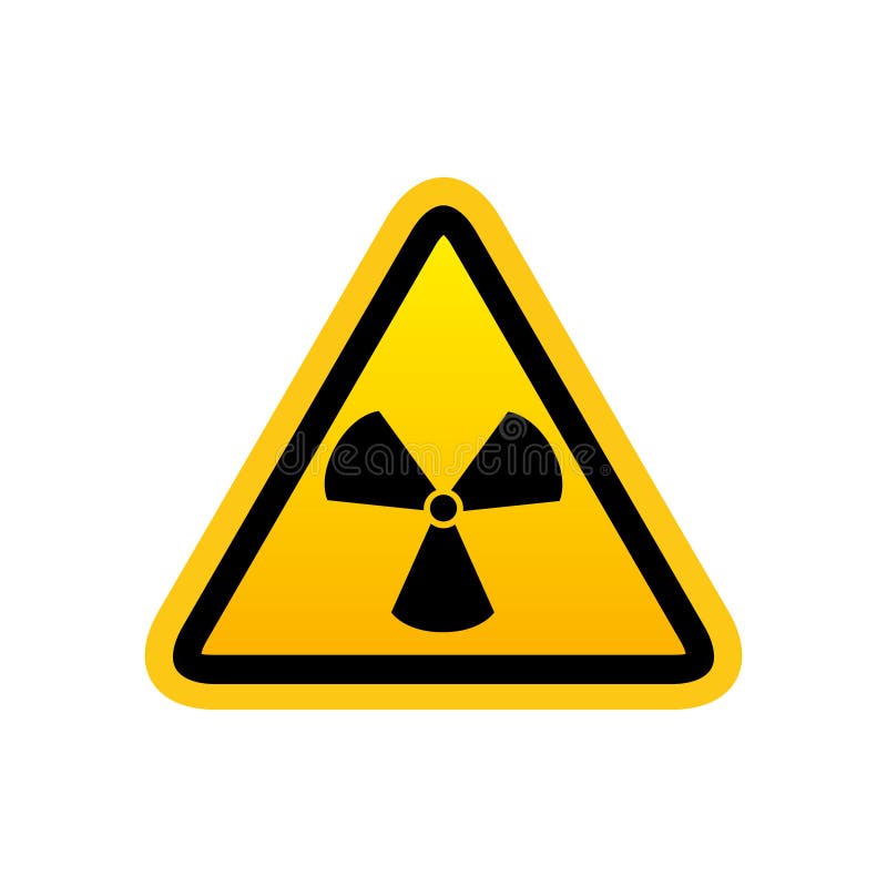 Radiation Symbol Vector Icon Isolated on White Stock Vector ...